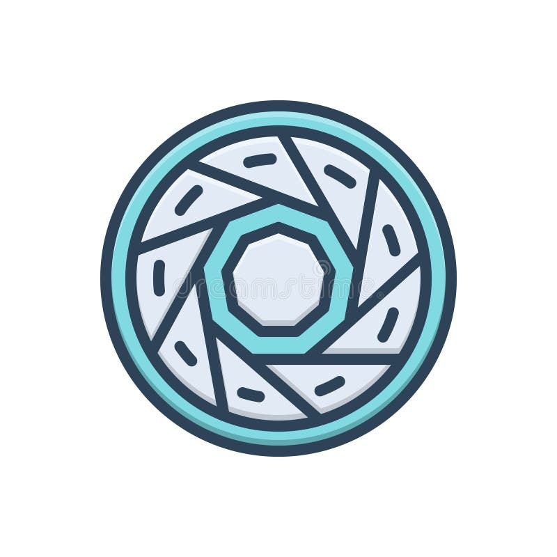 Color Illustration Icon for Aperture, Camera and Lens Stock Vector ...