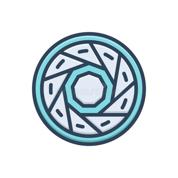 Color Illustration Icon for Aperture, Camera and Lens Stock Vector ...