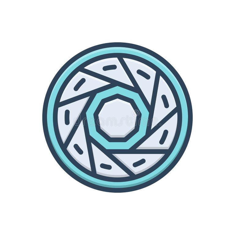 Color Illustration Icon for Aperture, Camera and Lens Stock Vector ...