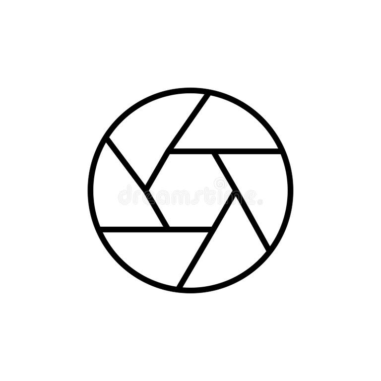 Aperture Icon Isolated on White Background Stock Vector - Illustration ...