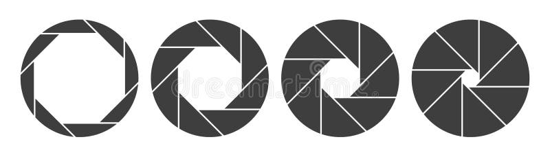 Aperture Icon Set. Aperture Icons on White Background Stock Vector ...