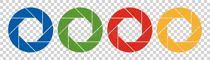 Aperture Icon Set. Aperture Icons on White Background Stock Vector ...