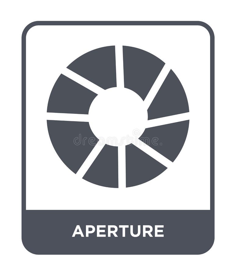 Aperture Icon in Trendy Design Style. Aperture Icon Isolated on White ...
