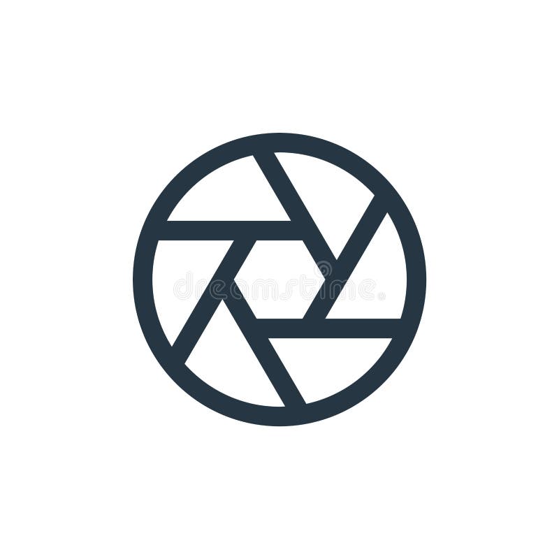 Aperture Icon Vector from Photography Concept. Thin Line Illustration ...