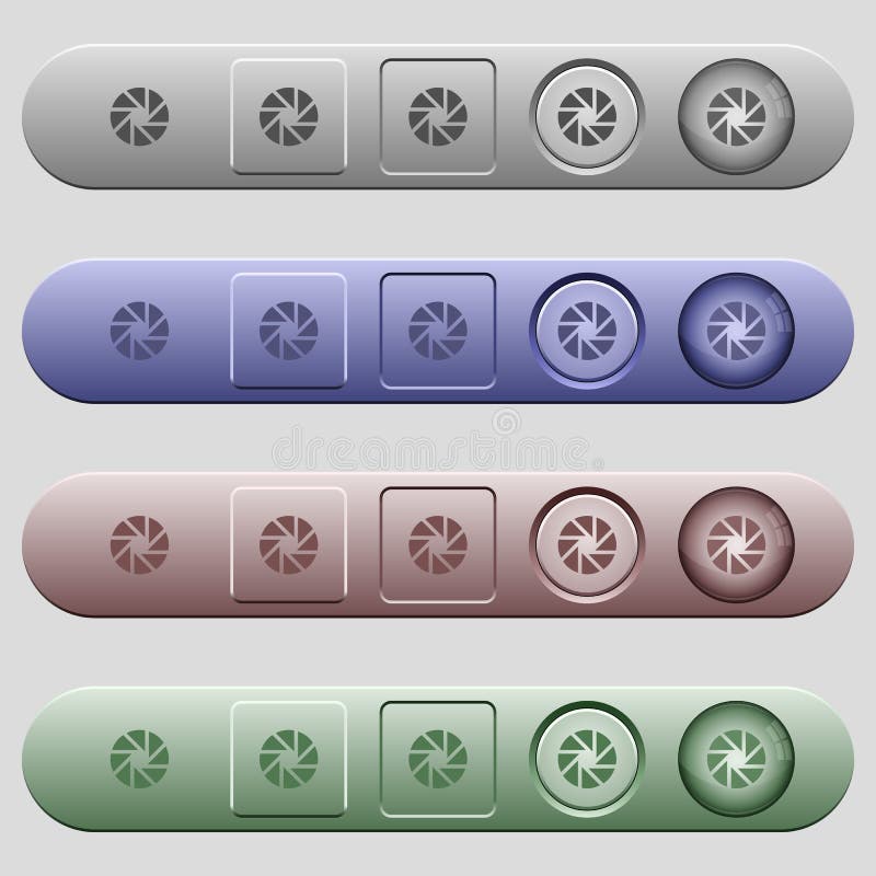 Aperture Icons on Menu Bars Stock Vector - Illustration of glossy ...