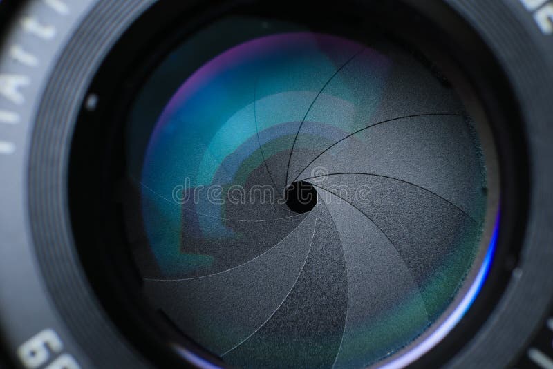 Aperture lens close up stock photo. Image of equipment - 255215910