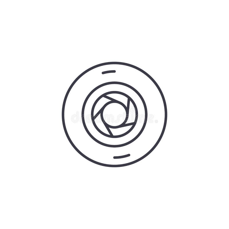 Aperture Linear Icon Concept. Aperture Line Vector Sign, Symbol ...