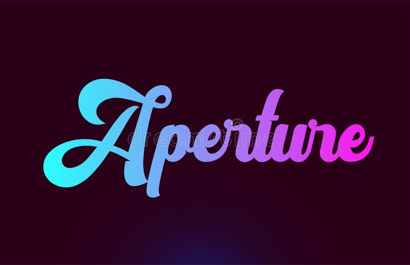 Aperture Pink Word Text Logo Icon Design for Typography Stock ...