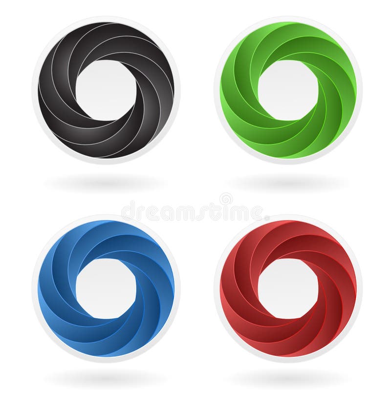 Aperture Symbol Vector Design Stock Vector - Illustration of curve ...