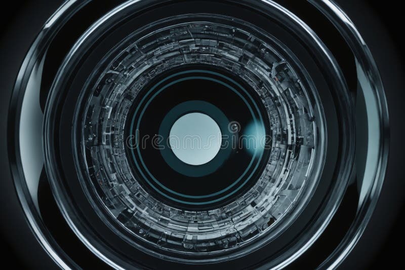 Through the Aperture: a Tunnel View Inside a Camera Lens Stock Image ...