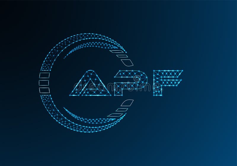 APF Low Poly Letter Logo Vector Design. Stock Illustration ...