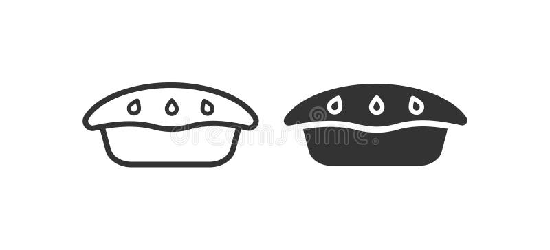 Apfelkuchen. Tortensymbol. Vorzeichenvektor Vektor Abbildung ...