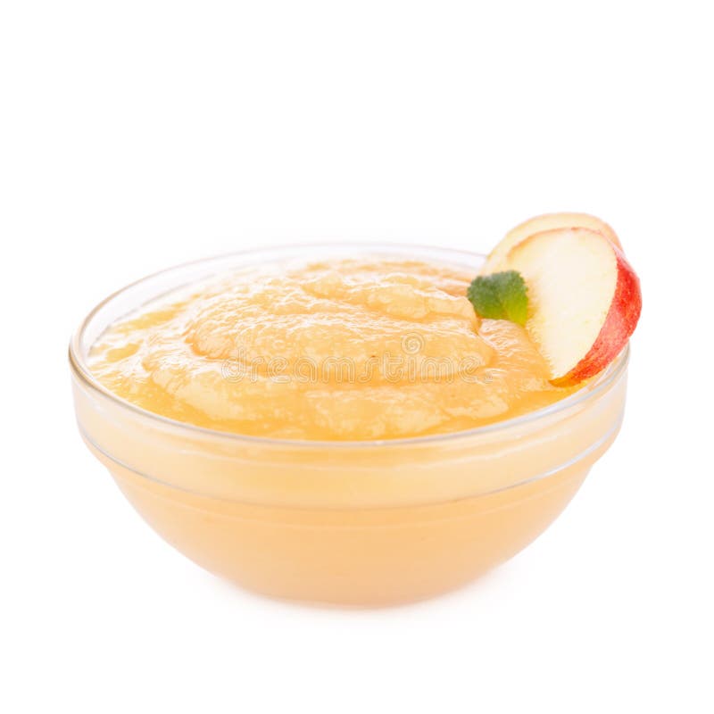Apfelmus stockfoto. Bild von frühstück, kompott, weiß - 38714822