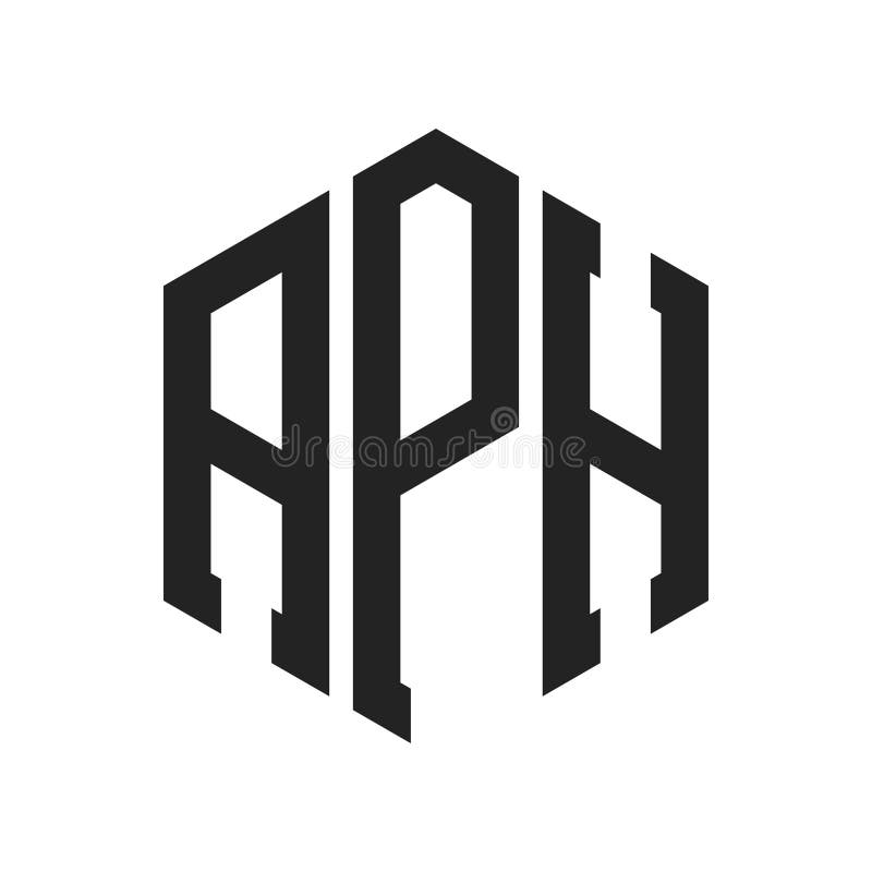 APH Logo Design. Initial Letter APH Monogram Logo Using Hexagon Shape ...