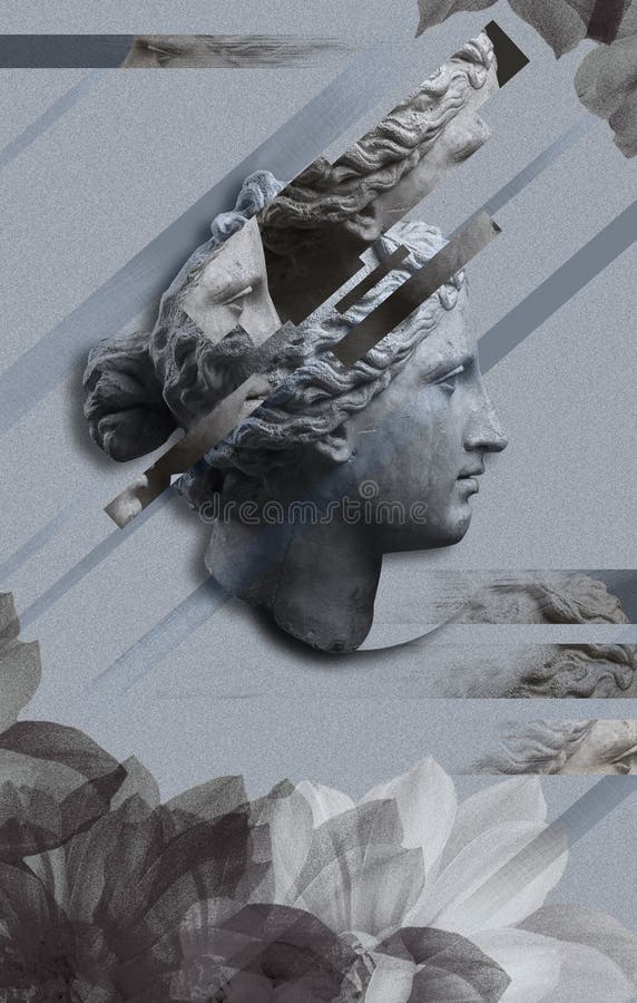 Poster Head of Aphrodite in Profile Stock Illustration - Illustration ...