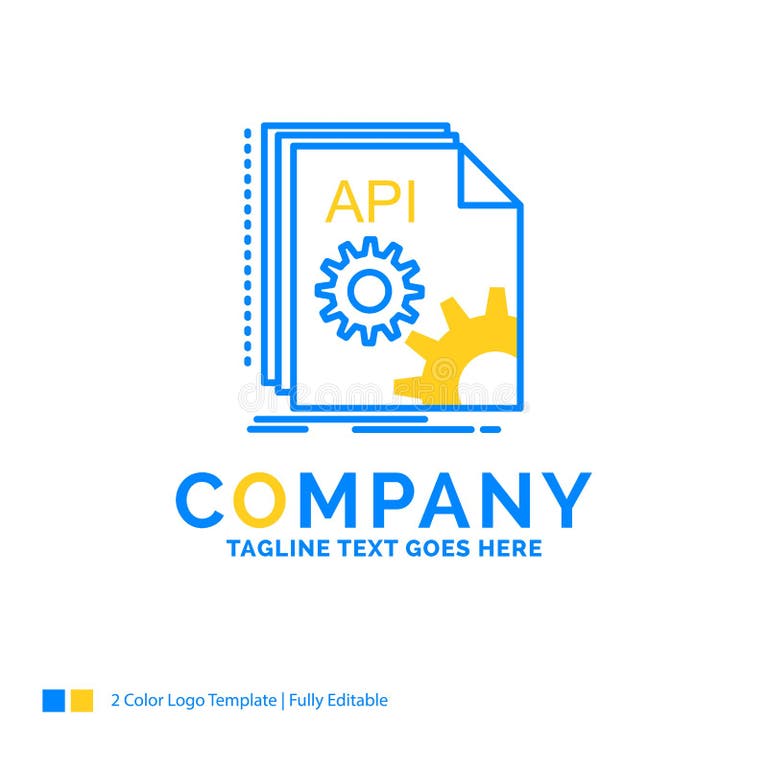 Api, App, Coding, Developer, Software Blue Yellow Business Logo Stock ...