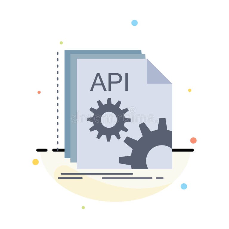 Api, App, Coding, Developer, Software Flat Color Icon Vector Stock ...