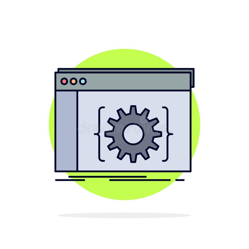 Api, App, Coding, Developer, Software Flat Color Icon Vector Stock Vector - Illustration of ...