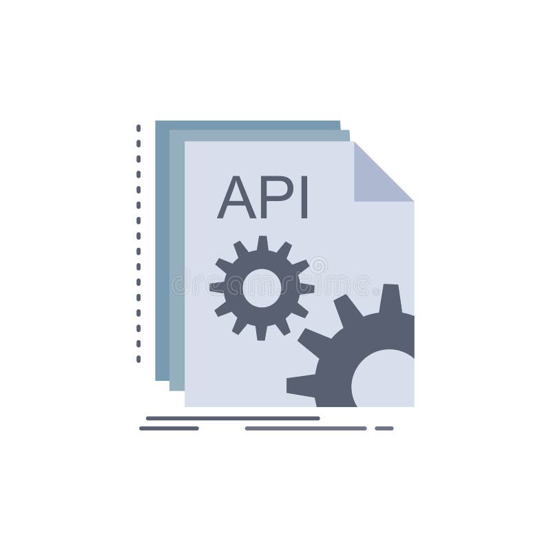 Api, App, Coding, Developer, Software Flat Color Icon Vector Stock Vector - Illustration of ...