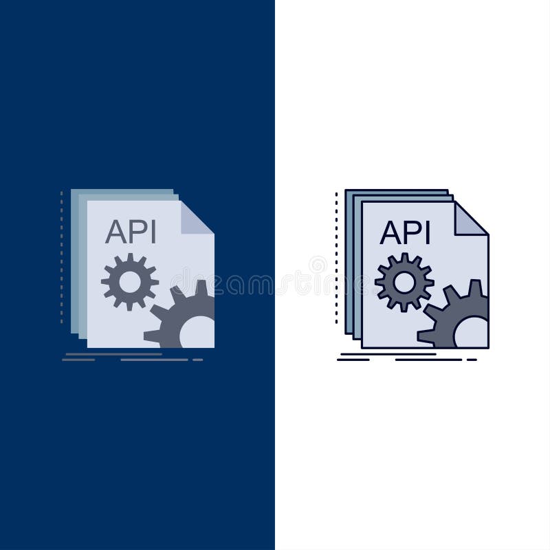 Api App Coding Developer Software Flat Color Icon Vector Stock Vector Illustration Of