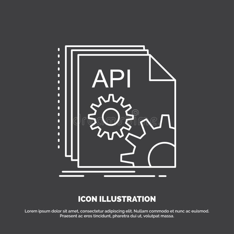 Api App Coding Developer Software Icon Line Vector Symbol For Ui And Ux Website Or Mobile