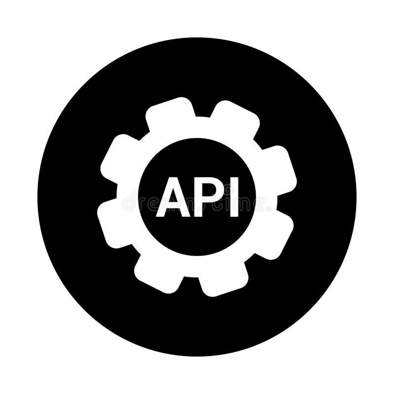 Api, Application, Interface Icon. Black Vector Graphics Stock Vector ...