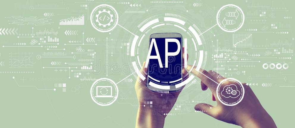 API - Application Programming Interface Concept API Concept with ...