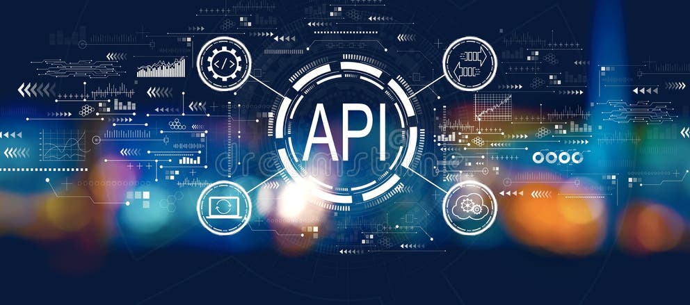Api Application Programming Interface Concept With Blurred City At