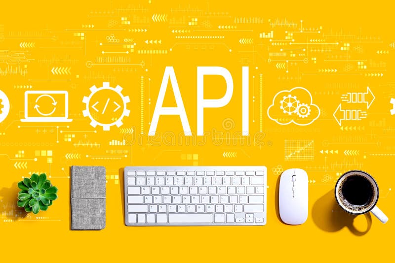 API - Application Programming Interface Concept with a Computer ...