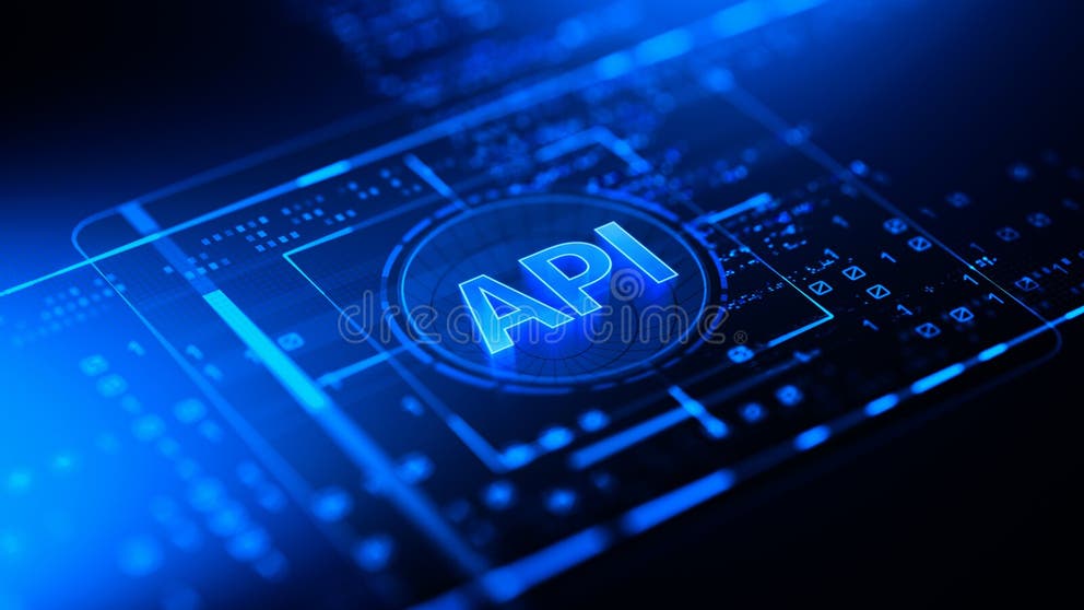 API - Application Programming Interface Concept. Digital Communication ...