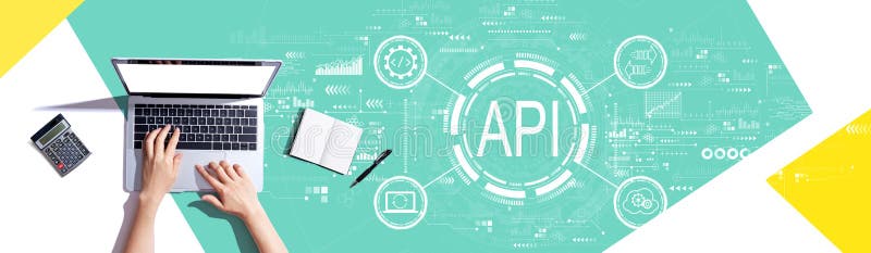 API - Application Programming Interface Concept with Person Using a ... API - Application Programming Interface Concept with Person Using a ...