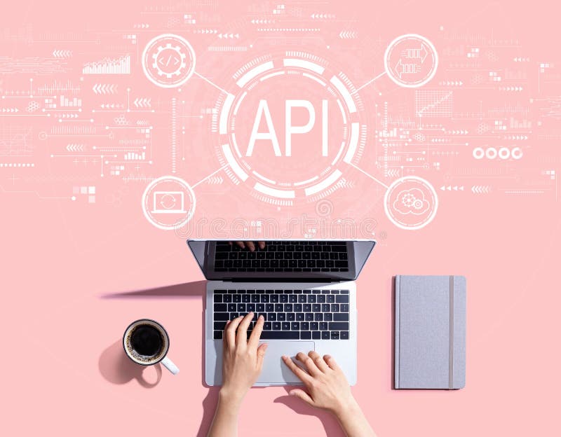 Api Application Programming Interface Concept With Person Using A