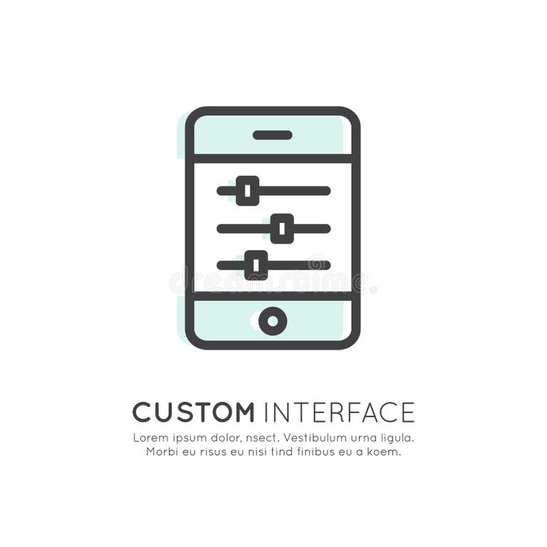Custom Settings Icon Stock Illustrations – 721 Custom Settings Icon ...
