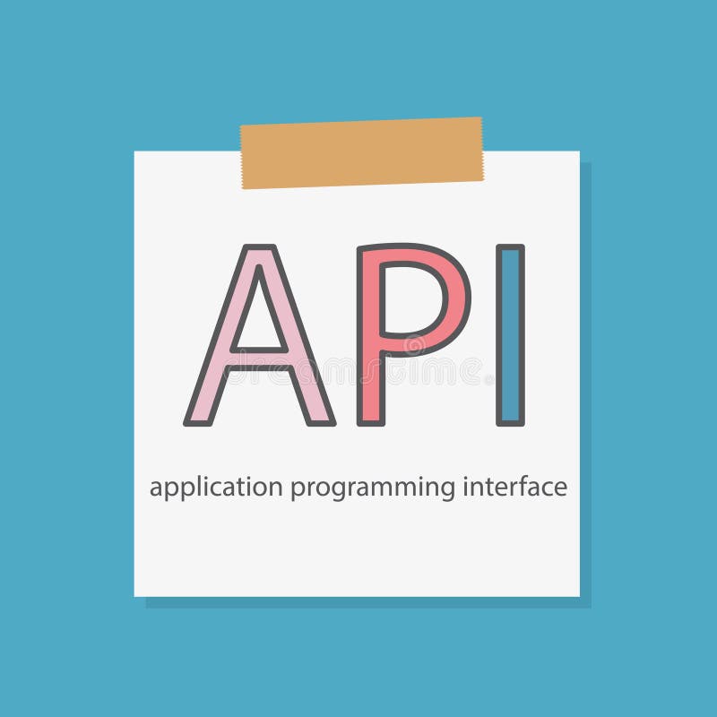 API Application Programming Interface Written in a Notebook Paper Stock ...