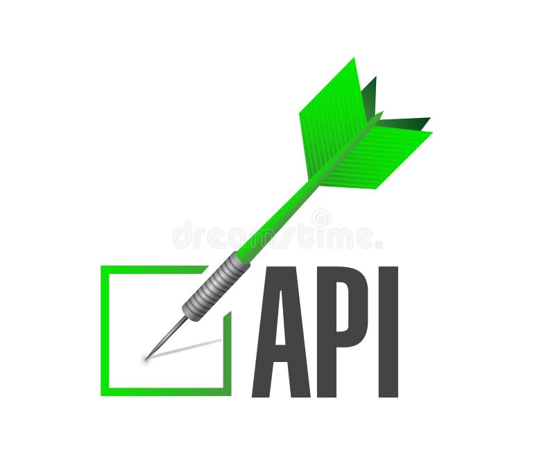 Api Check Dart Sign Concept Illustration Stock Illustration ...