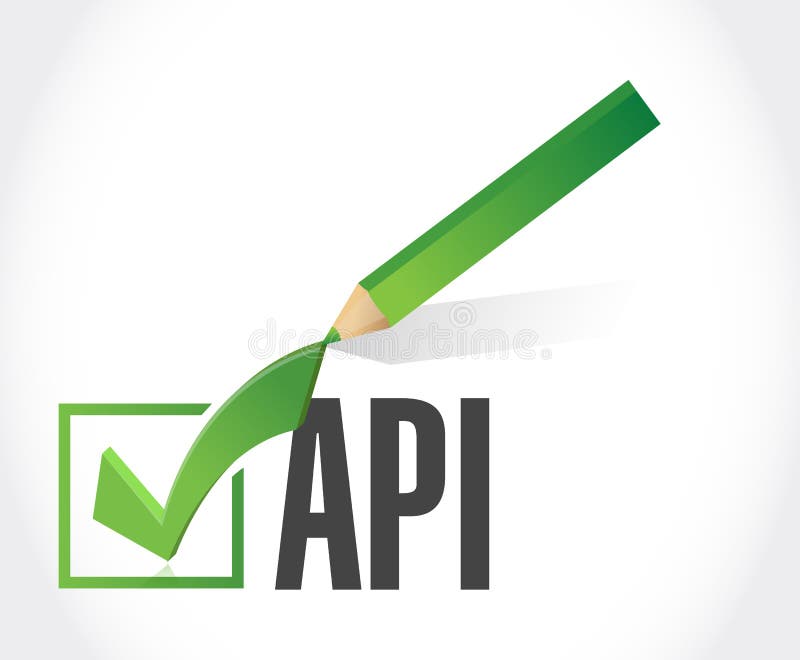 Api Check Mark Sign Concept Illustration Stock Illustration ...