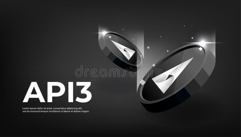 API3 Coin Cryptocurrency Concept Banner Stock Vector - Illustration of ...