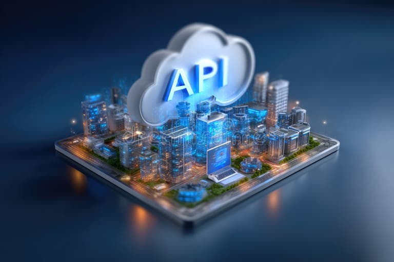 Api Concept Structure: Data Exchange, Software Bridge, System ...