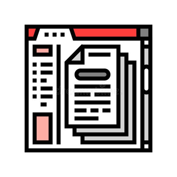 Api Documentation Technical Writer Color Icon Vector Illustration Stock Illustration ...