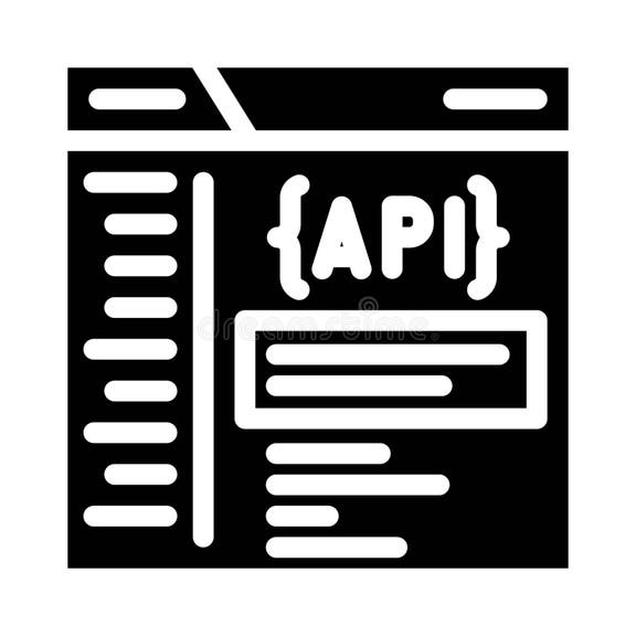 Api Documentation Technical Writer Glyph Icon Vector Illustration Stock Vector - Illustration of ...