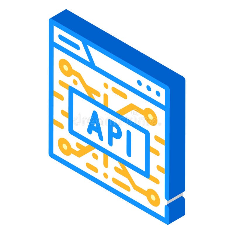 Api Financial Technology Isometric Icon Vector Illustration Stock ...