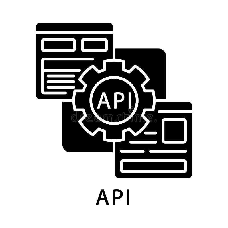 API Icon, Application Programming Interface Stock Vector - Illustration ...