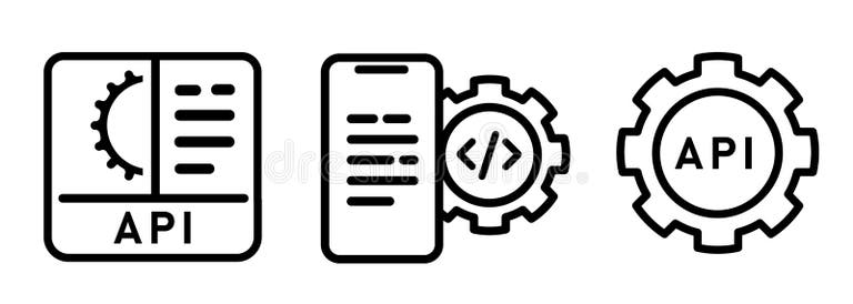 Api Icon Application Programming Interface Vector Stock Illustration Stock Vector Illustration 