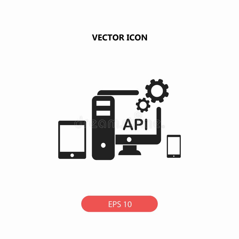 API, Icono Del Interfaz De Programación De Uso Stock de ilustración ...