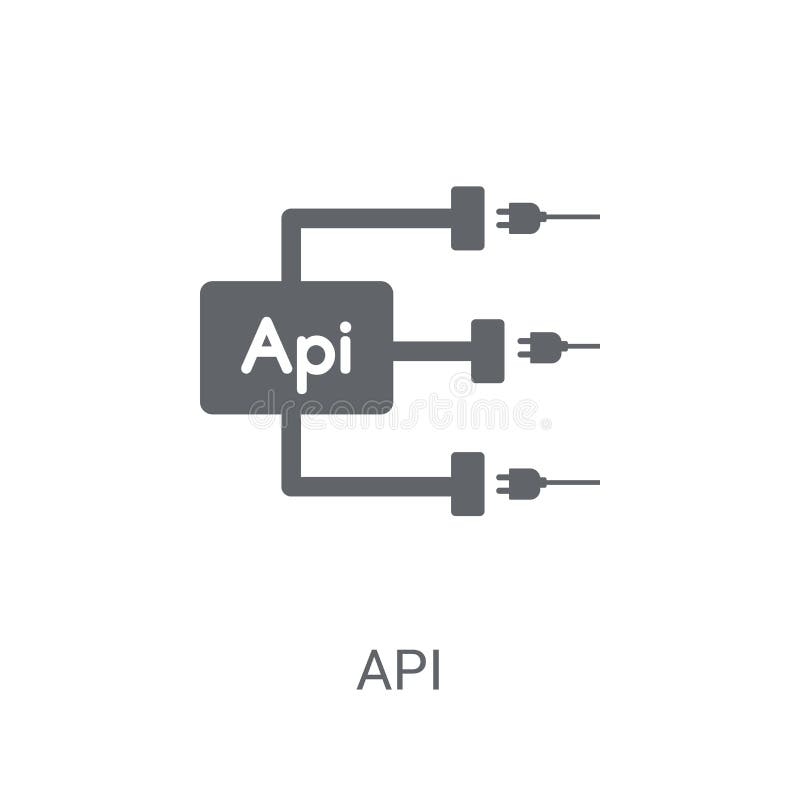 API-Ikone vektor abbildung. Illustration von bedienung - 131194415