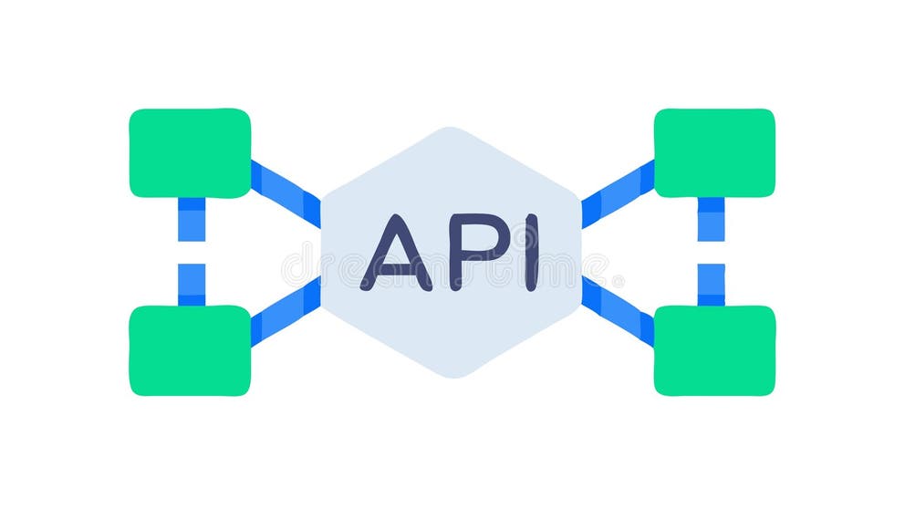 API Integration Connectors Icon for Software Development, Vector Design ...
