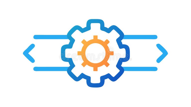 API Integration Gear Arrows Icon for Dev Settings Process, Vector ...