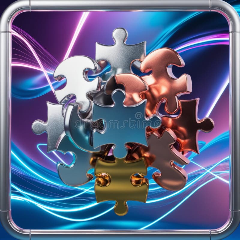 Api Integration Pieces Api Integration Pieces Stock Illustration