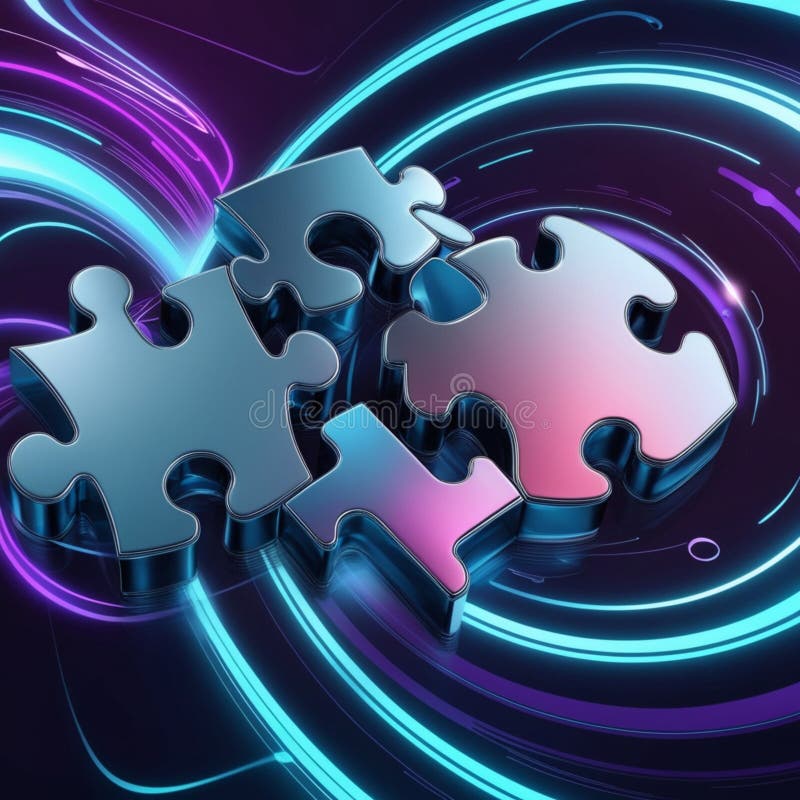 Api Integration Pieces Api Integration Pieces Stock Illustration