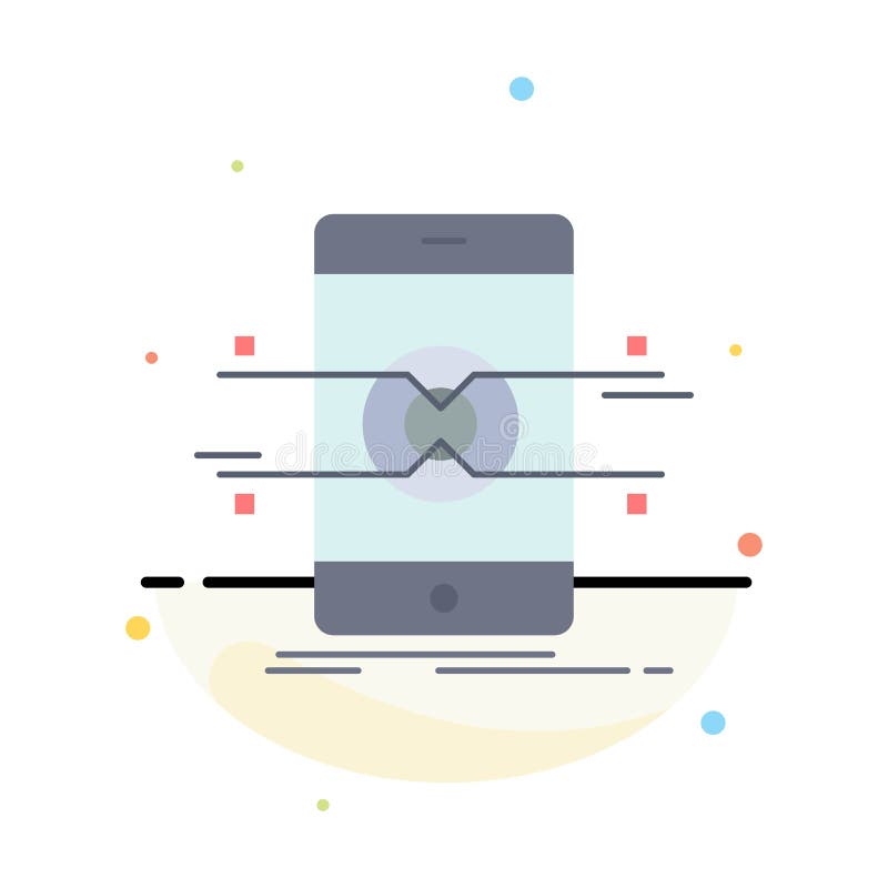 Api, Interface, Mobile, Phone, Smartphone Flat Color Icon Vector Stock ...